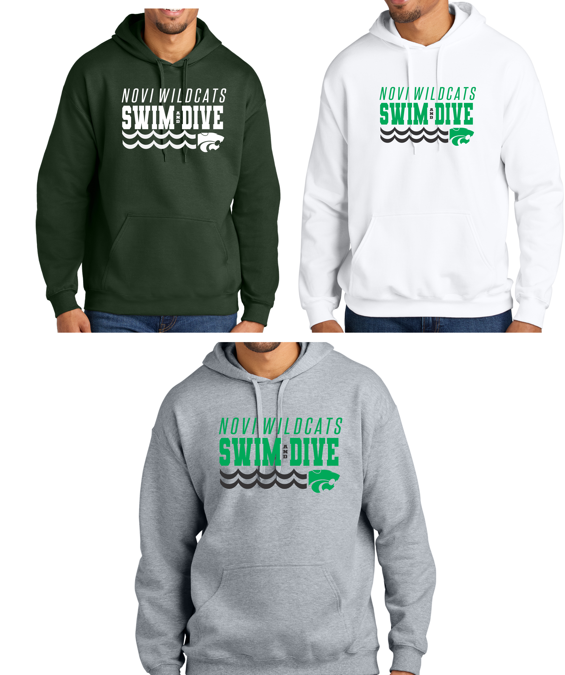 Novi Swim & Dive Hooded Sweatshirt- Design #2 – Stitch & Scribe